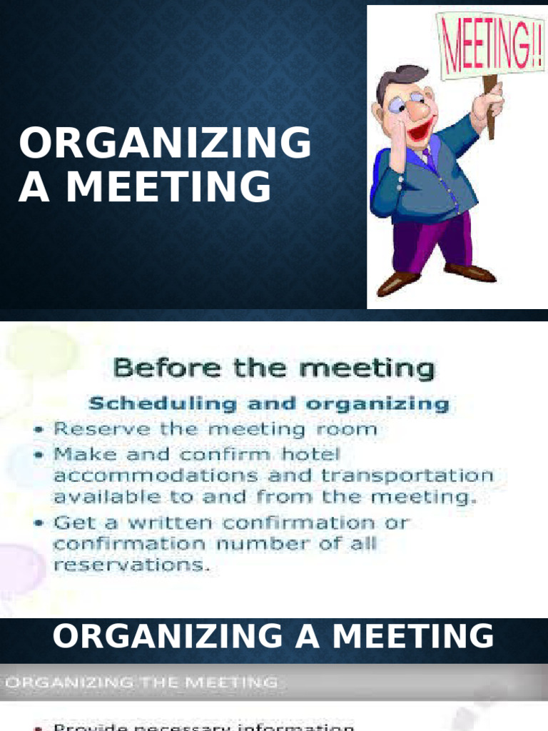 Organizing A Meeting | PDF