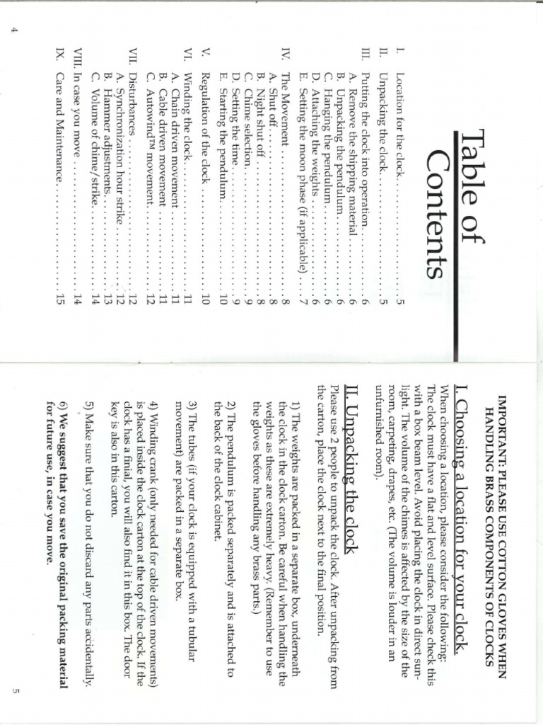 Grandfather Clock Instructions | PDF