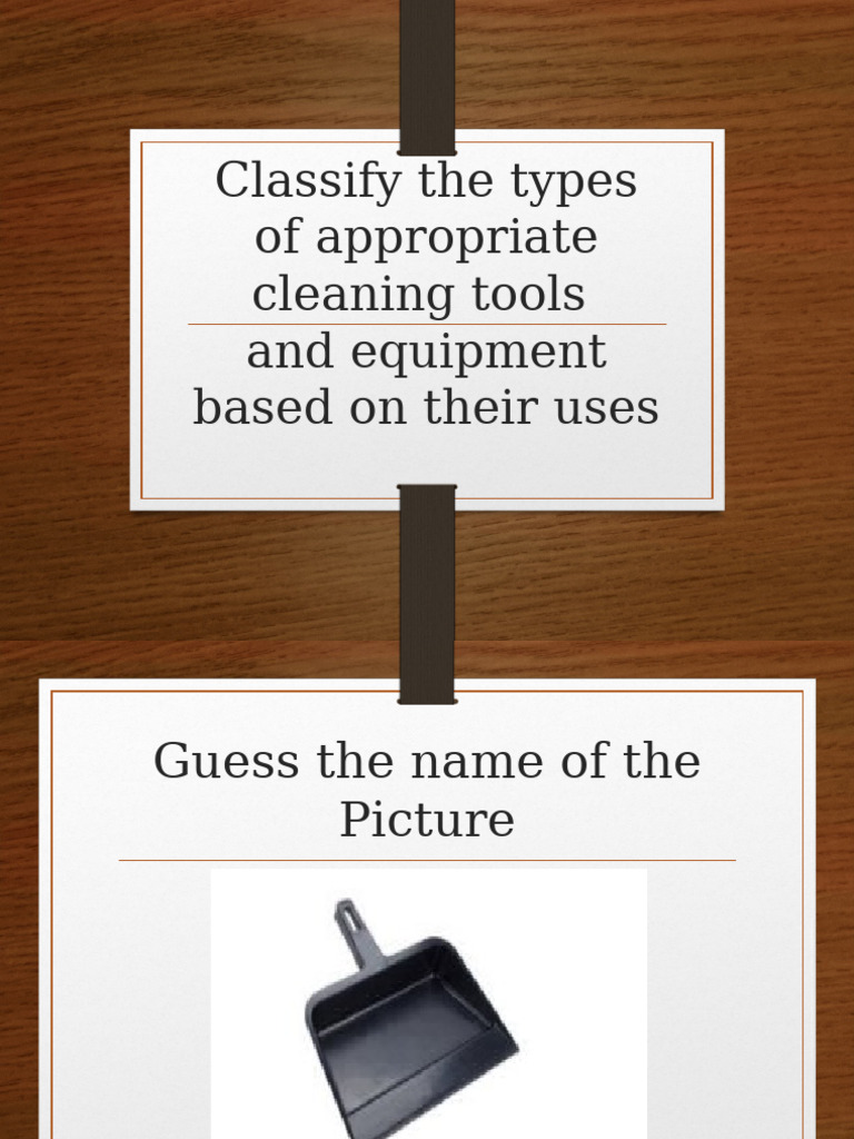 8-Classify The Types of Appropriate Cleaning Tools | PDF