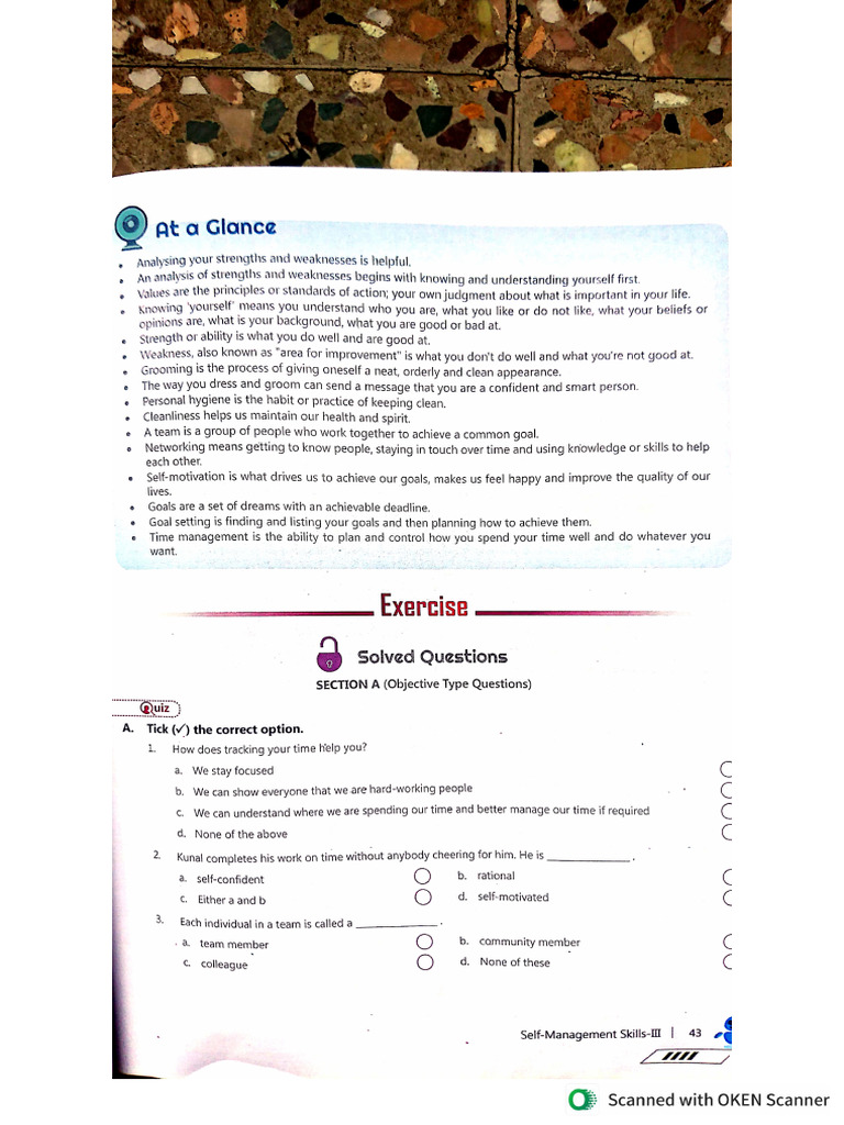 Unit-2 Self Management Skills | PDF