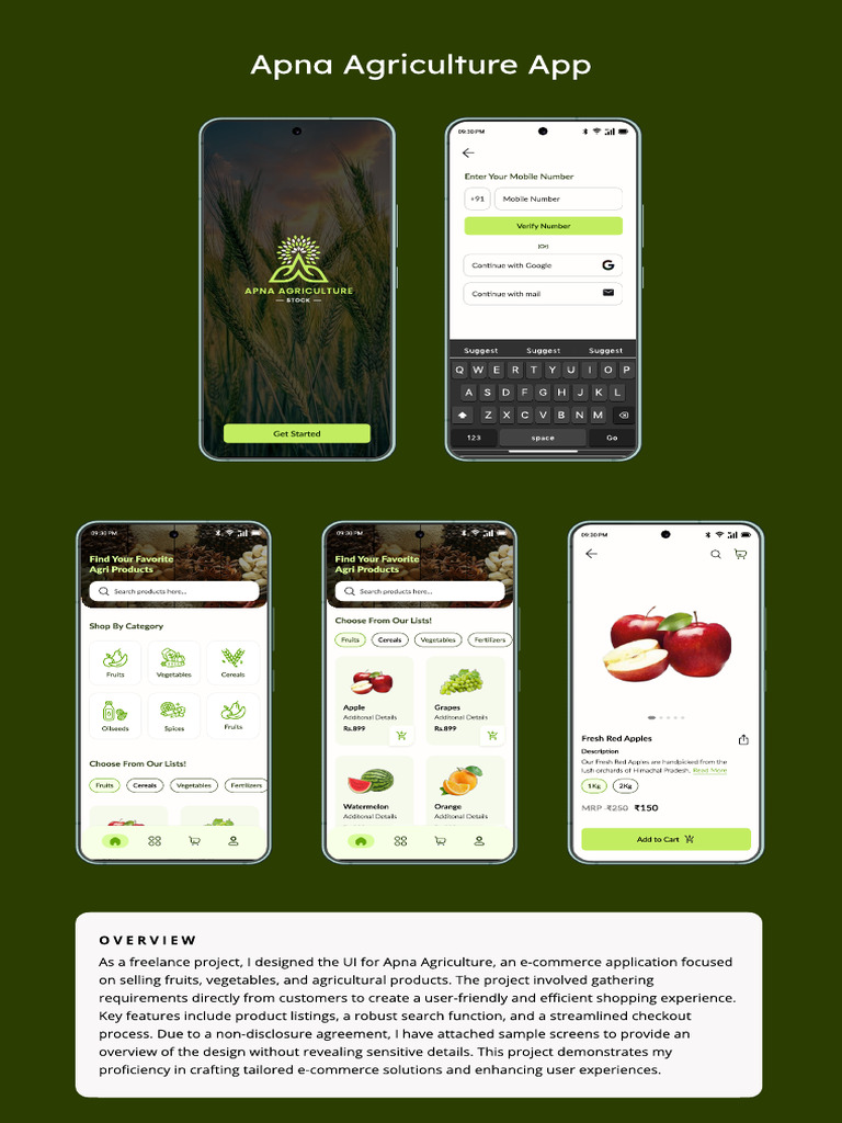 Apna Agriculture Ecommerce UI Design | PDF | Computing | Software