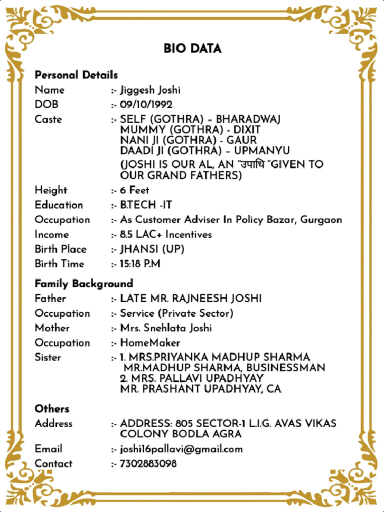 Biodata 2 | PDF