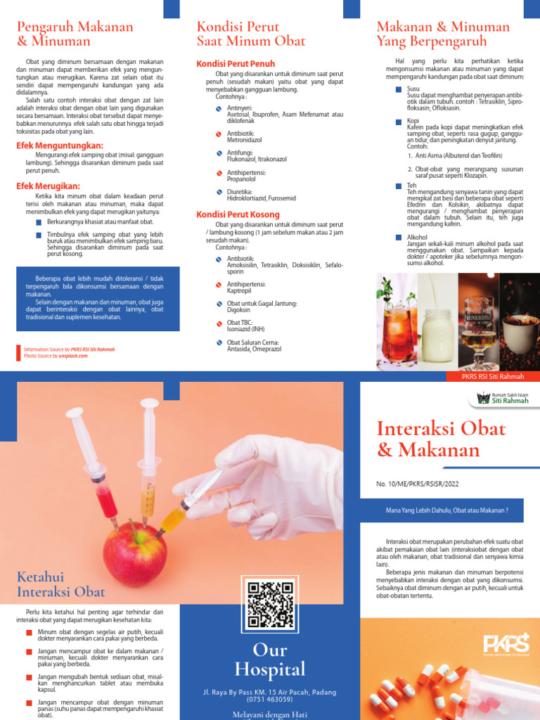 Leaflet Interaksi Obat Dan Makanan | PDF