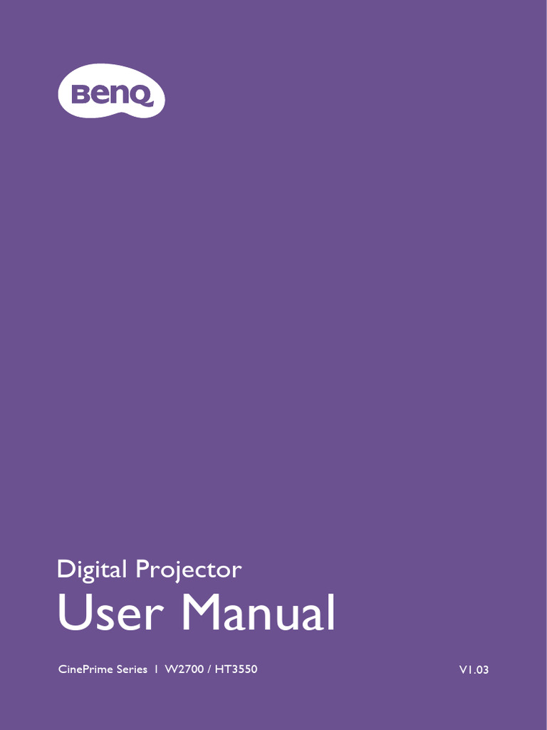 Benq W2700 Manual | PDF