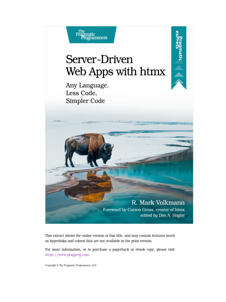 Server-Driven Web Apps With HTMX | PDF