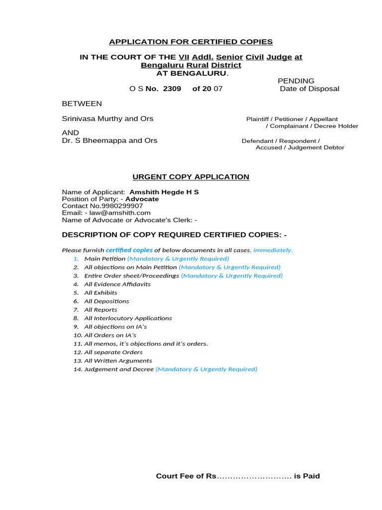 ALC Copy Application | PDF