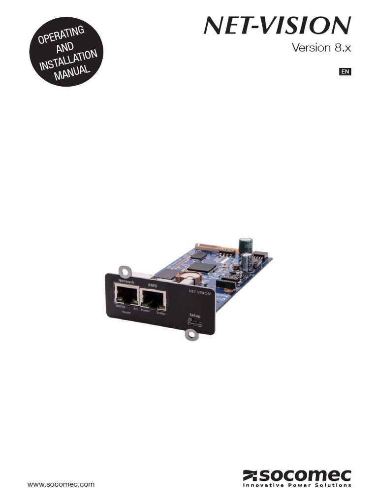 Net Vision 8 - Installation and Operating Manual - 2023 01 - 552370a ...