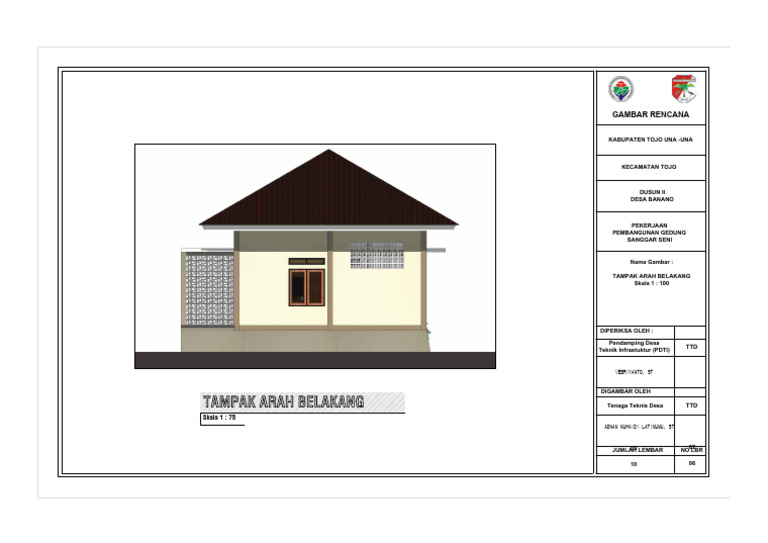 C:/Users/user/Documents/KANTOR DSA BANANO JPG/3.jpg: Gambar Rencana | PDF