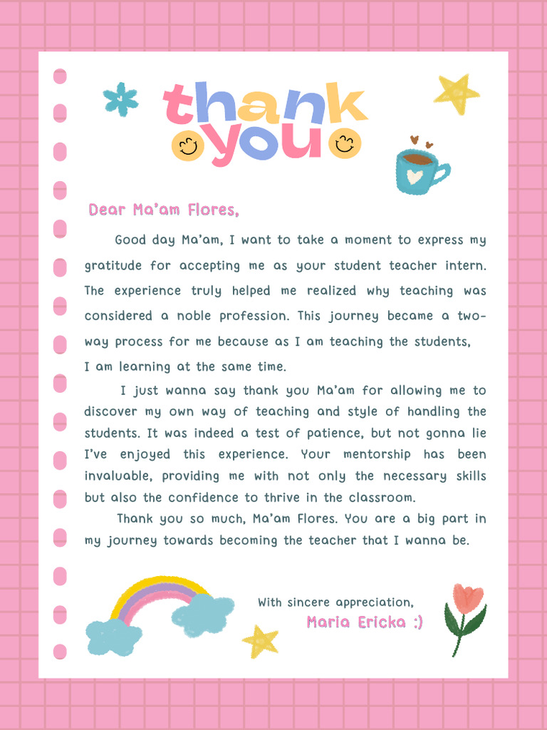 Thank You Letter | PDF