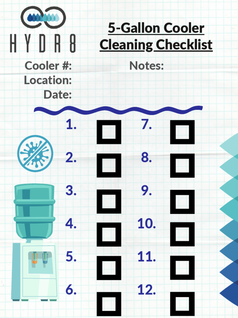 HYDR8-Water-News-how-to-clean-your-cooler-Checklist | PDF
