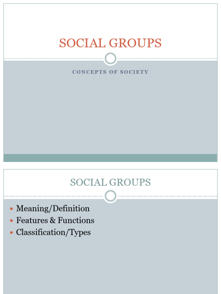 13 Social Groups-1 | PDF