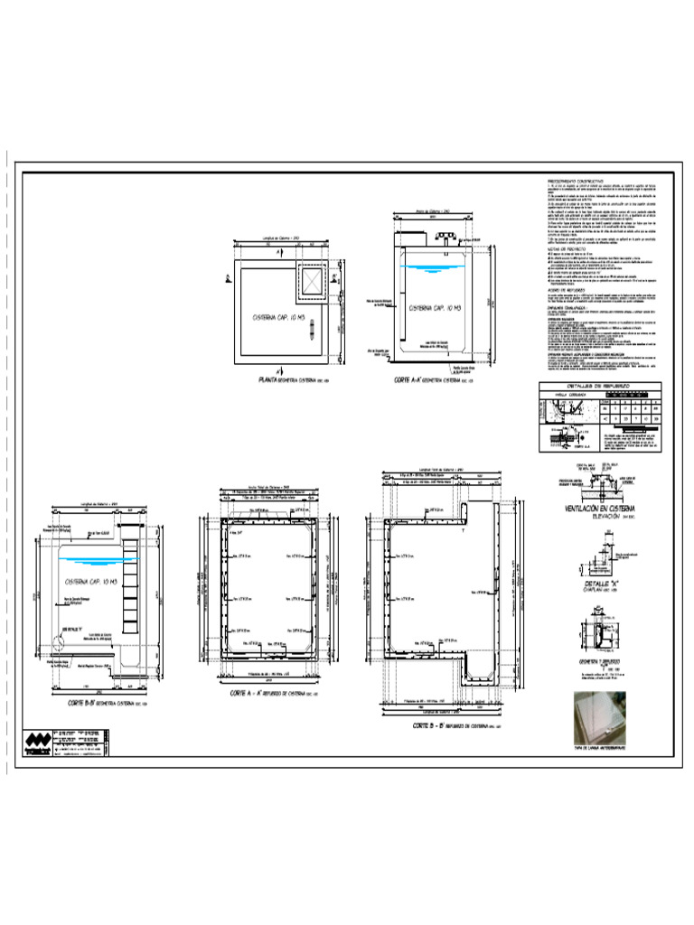 Plano Cisterna | PDF