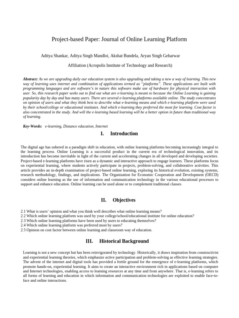 Online Education | PDF