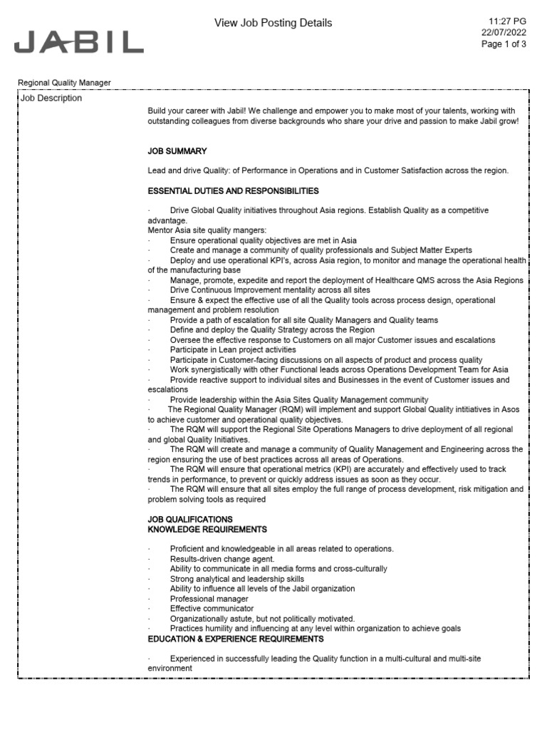 View Job Posting Details | PDF