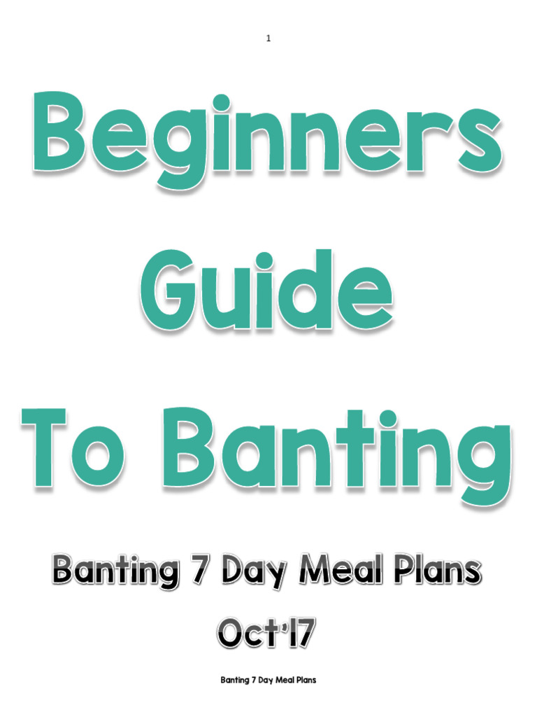 Beginners Guide To Banting Oct 17.PDF Version 1 | PDF