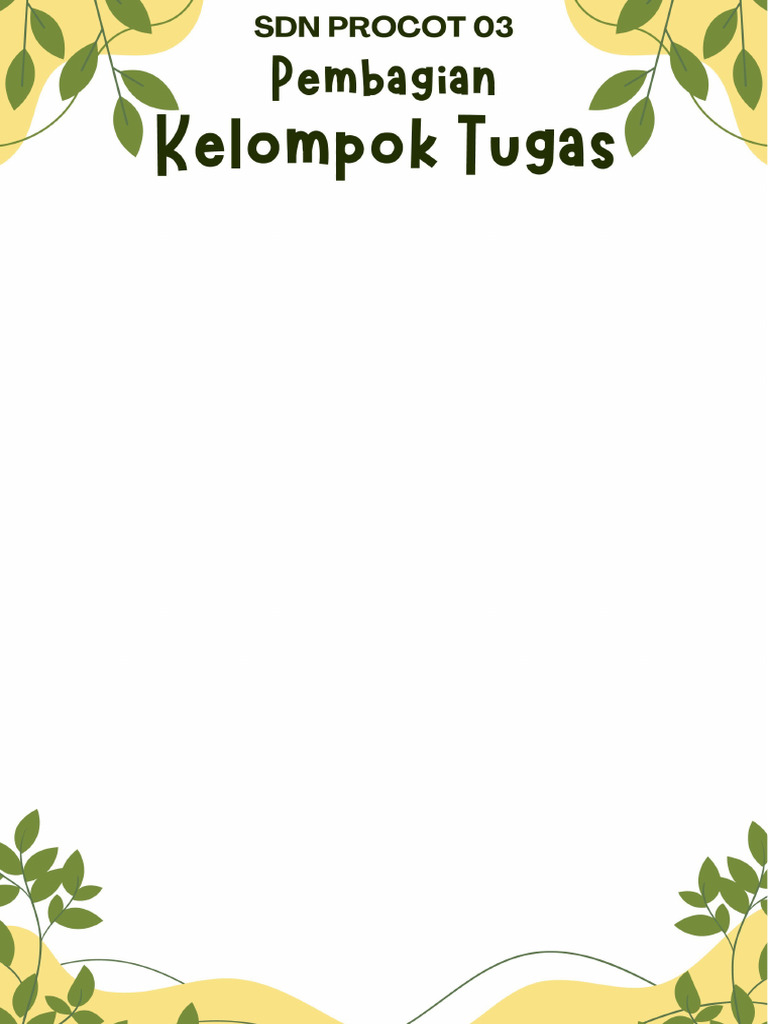 Lembar Kerja Pembagian Kelompok Tugas | PDF