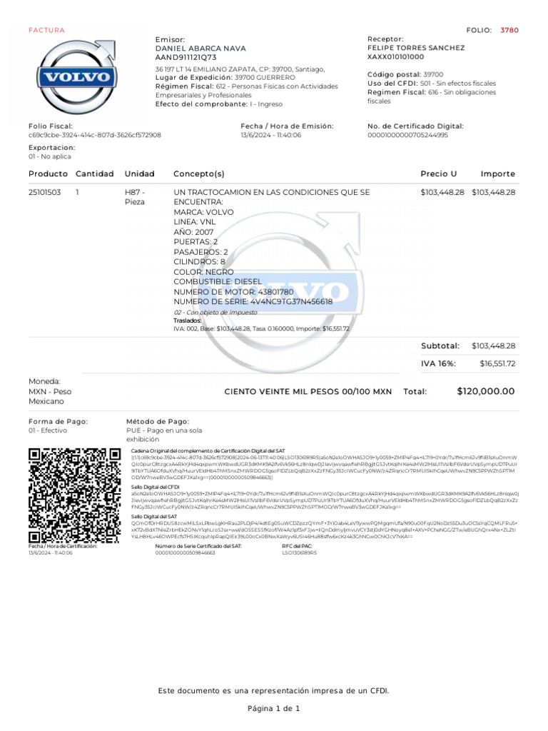 Refactura Volvo | PDF