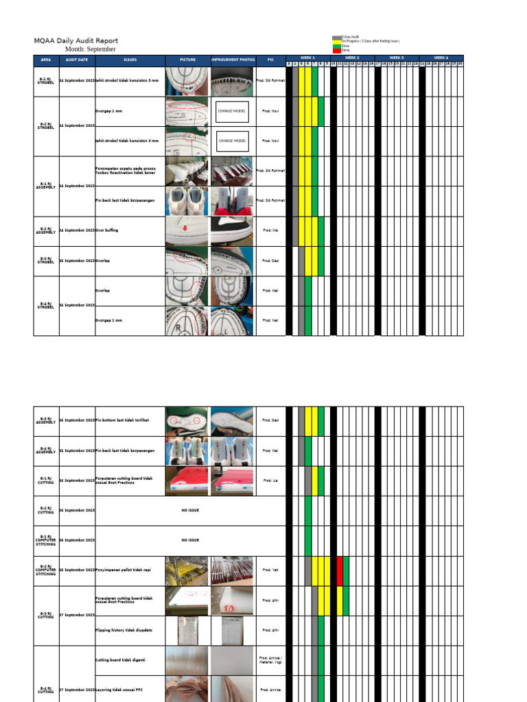 Summary Daily MQA Audit Report September | PDF
