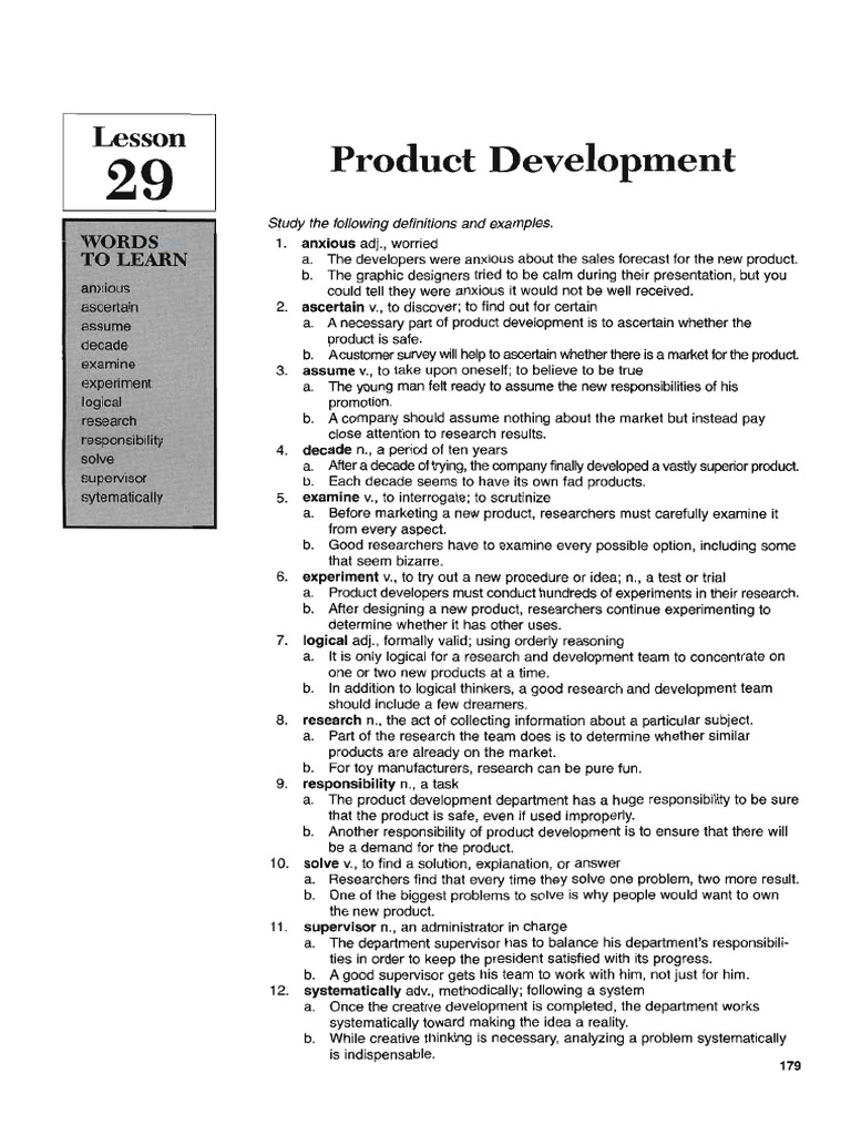 Lesson 29 Product Development | PDF