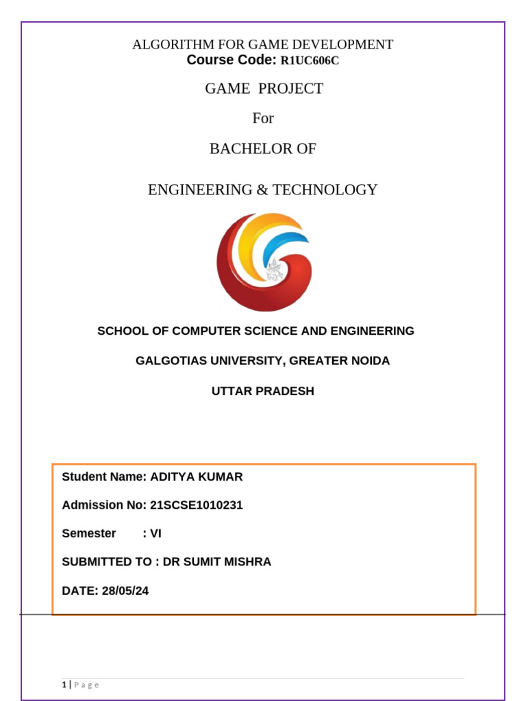 Game Project Aditya | PDF