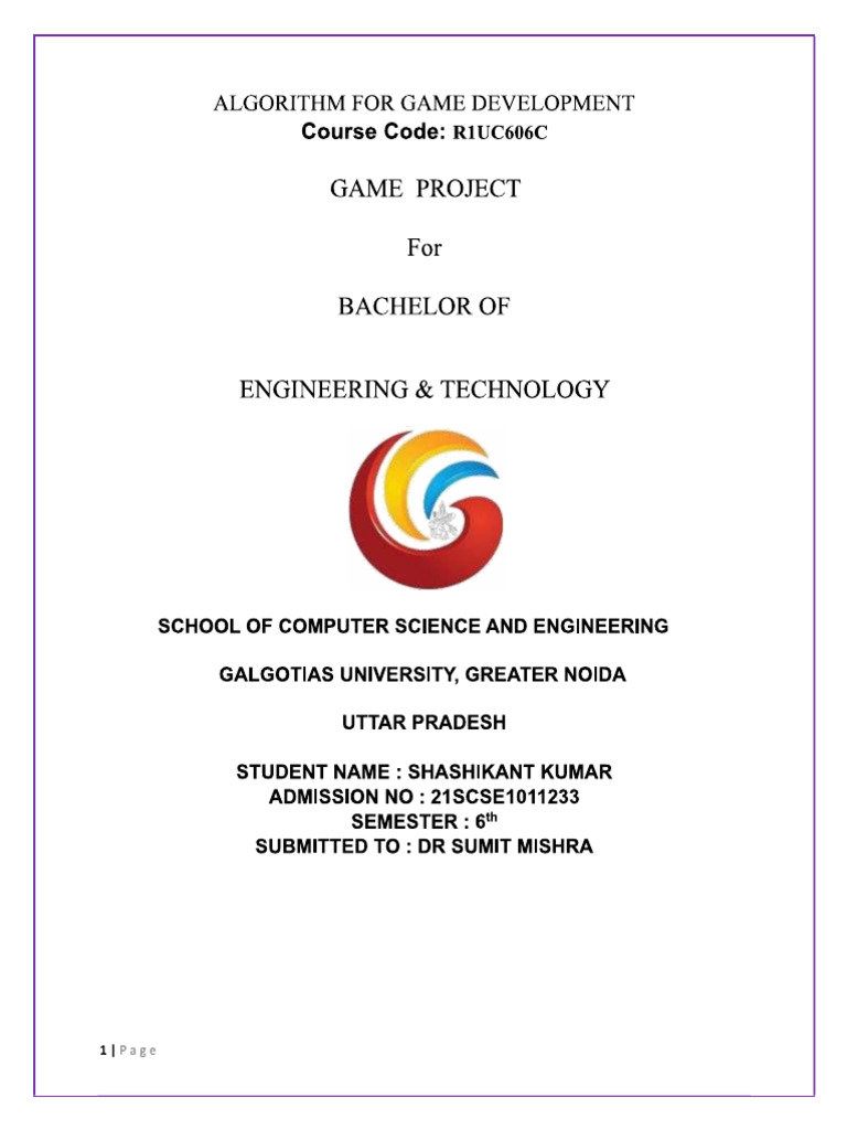 Game Development Project | PDF