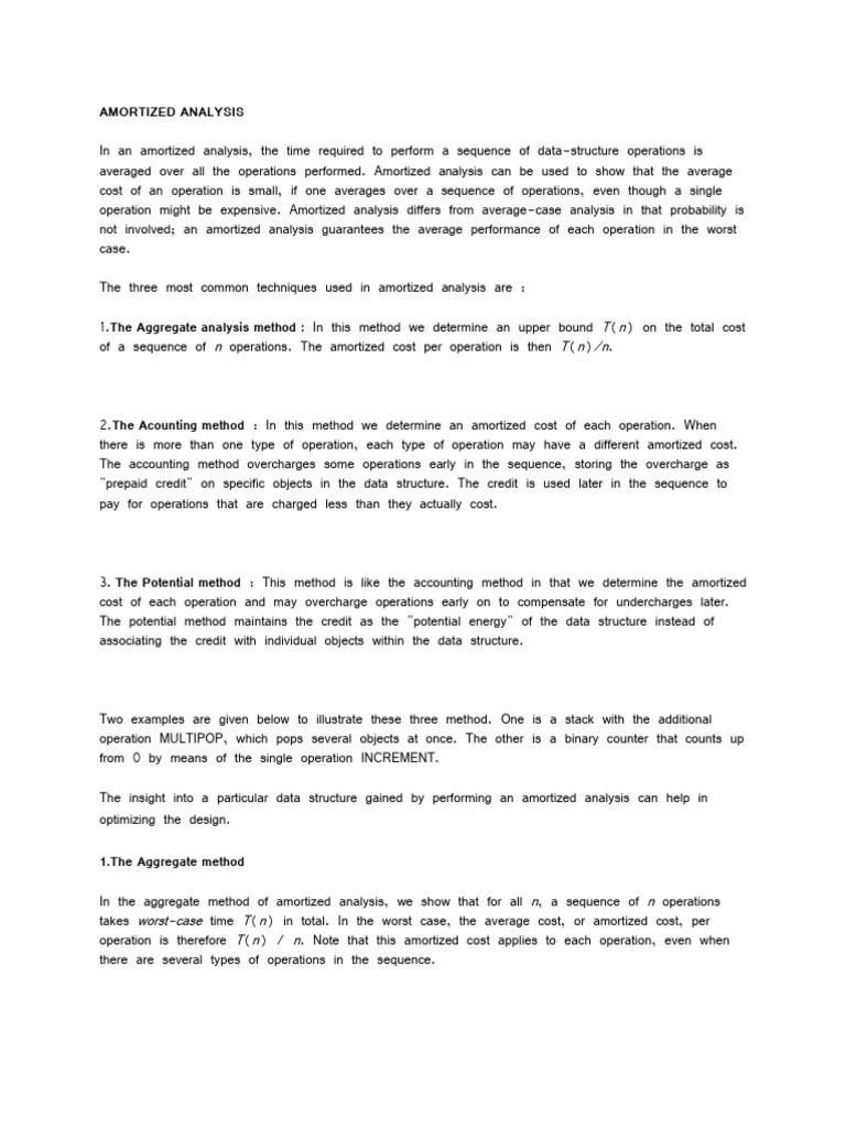 AMORTIZEDANALYSIS | PDF