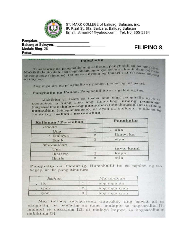 Module 26 Filipino 8 | PDF