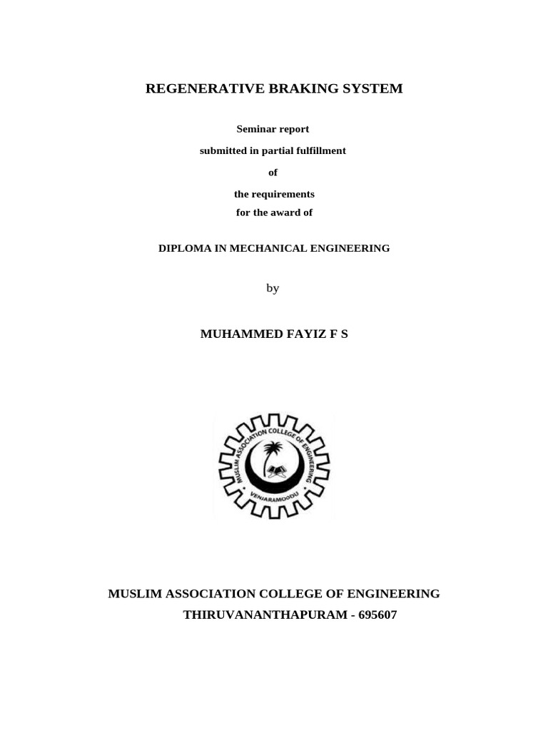 Seminar Report Front Page Format | PDF