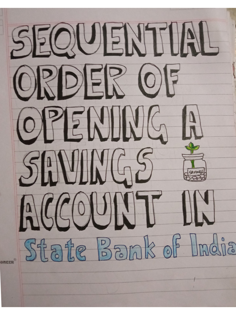2nd Commerce Project - Sequential Order of Opening A Savings Account ...