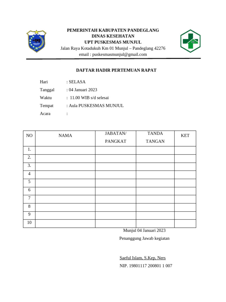 1.6.3.c Bukti Umpan Balik Hasil Audit Internal Kepada Kepala Puskesmas, Tim Mutu Puskesmas ...
