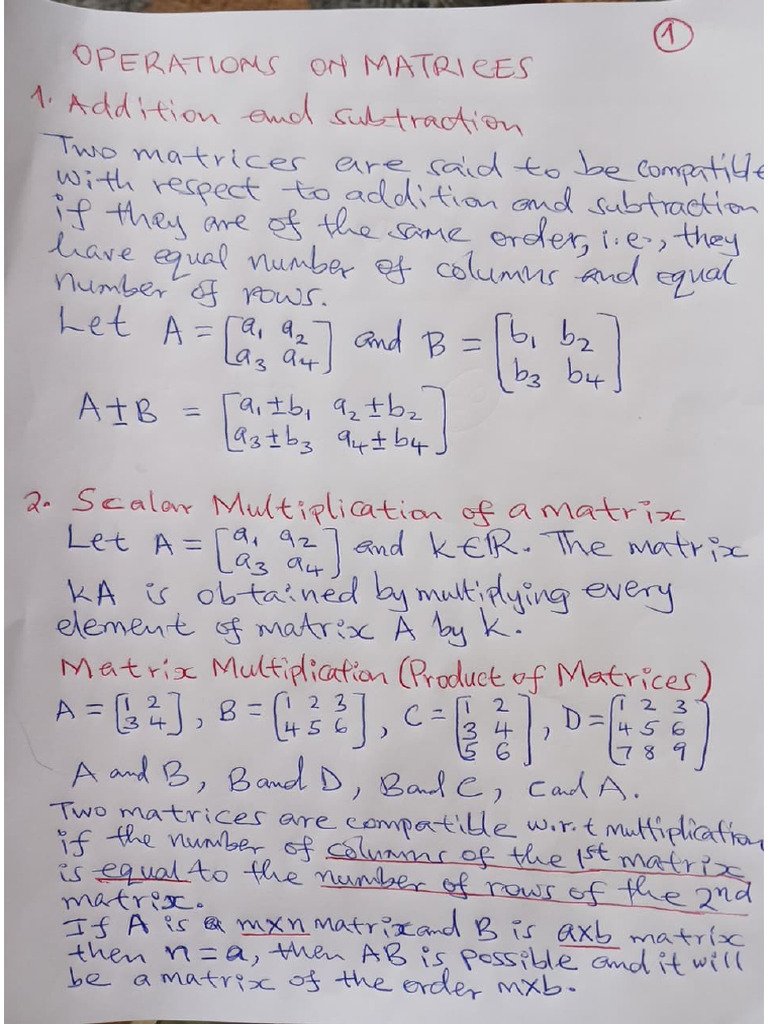 Linear Algebra Lecture Notes | PDF