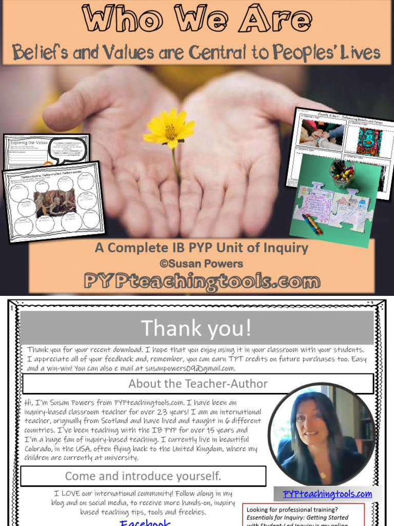 Beliefs and Values Are Central To Peoples' Lives: A Complete IB PYP ...