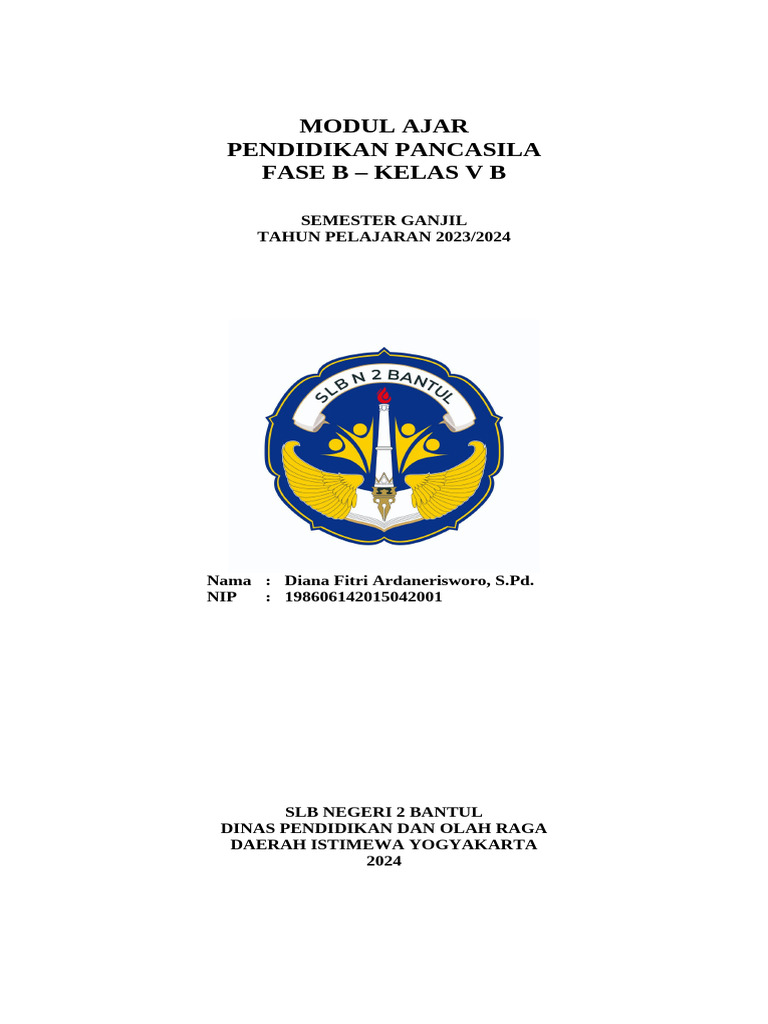 Modul Ajar PKN - Diana - Kelas VB - Sem1 - FaseB | PDF