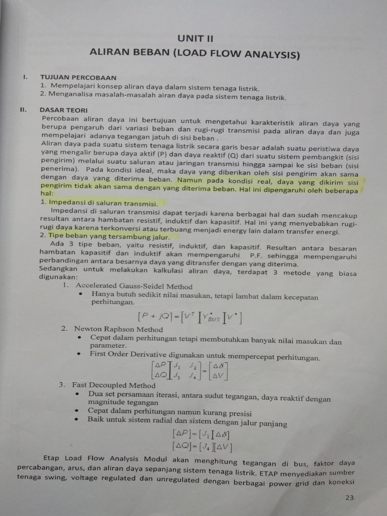 Loadflow Study | PDF