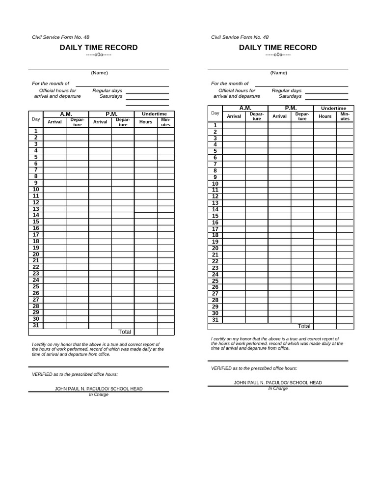 2 - DTR Format | PDF