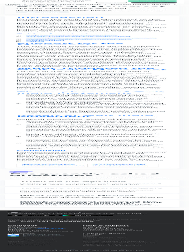 Quit India Movement - Phases and its Result - Unacademy | PDF
