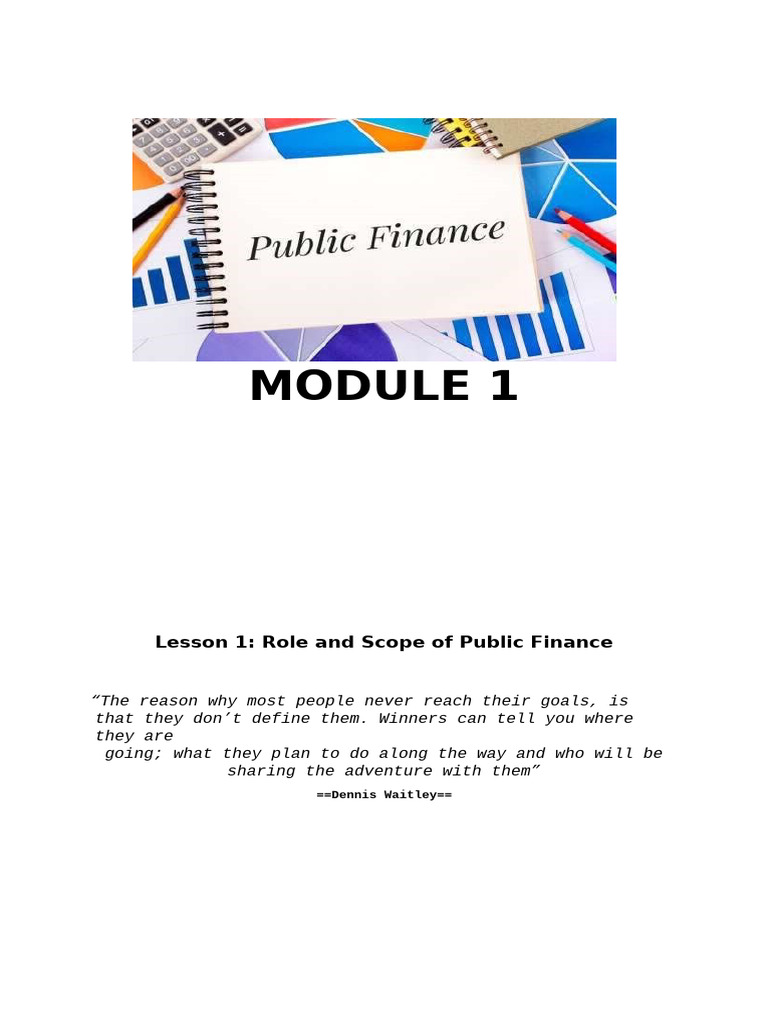 Pubfin Mod 1 | PDF