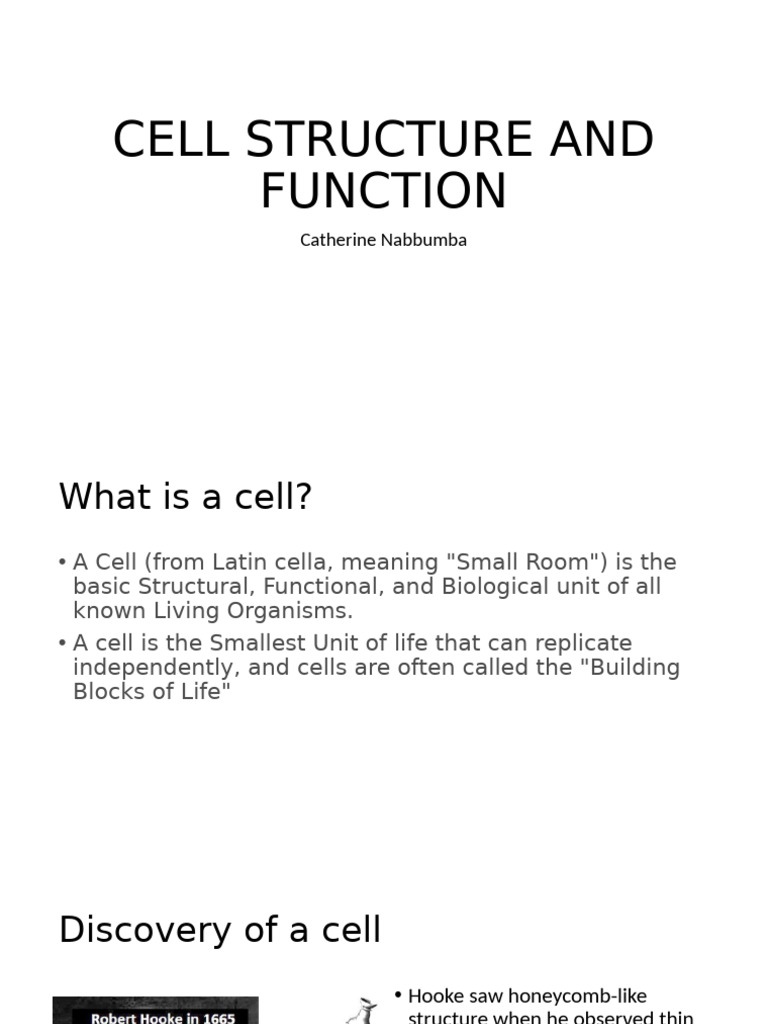 CELL STRUCTURE AND FUNCTION | PDF
