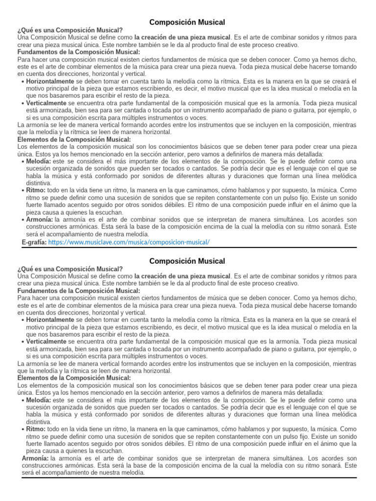 Composición Musical | PDF