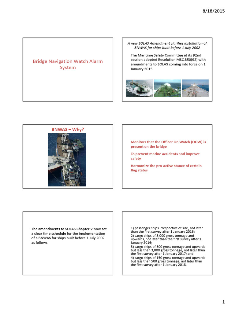 Bridge Navigation Watch Alarm System | PDF