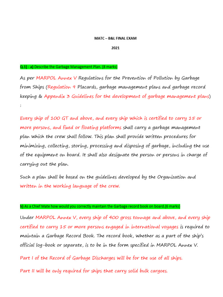 Matc Final Exam-Bl-Revised | PDF