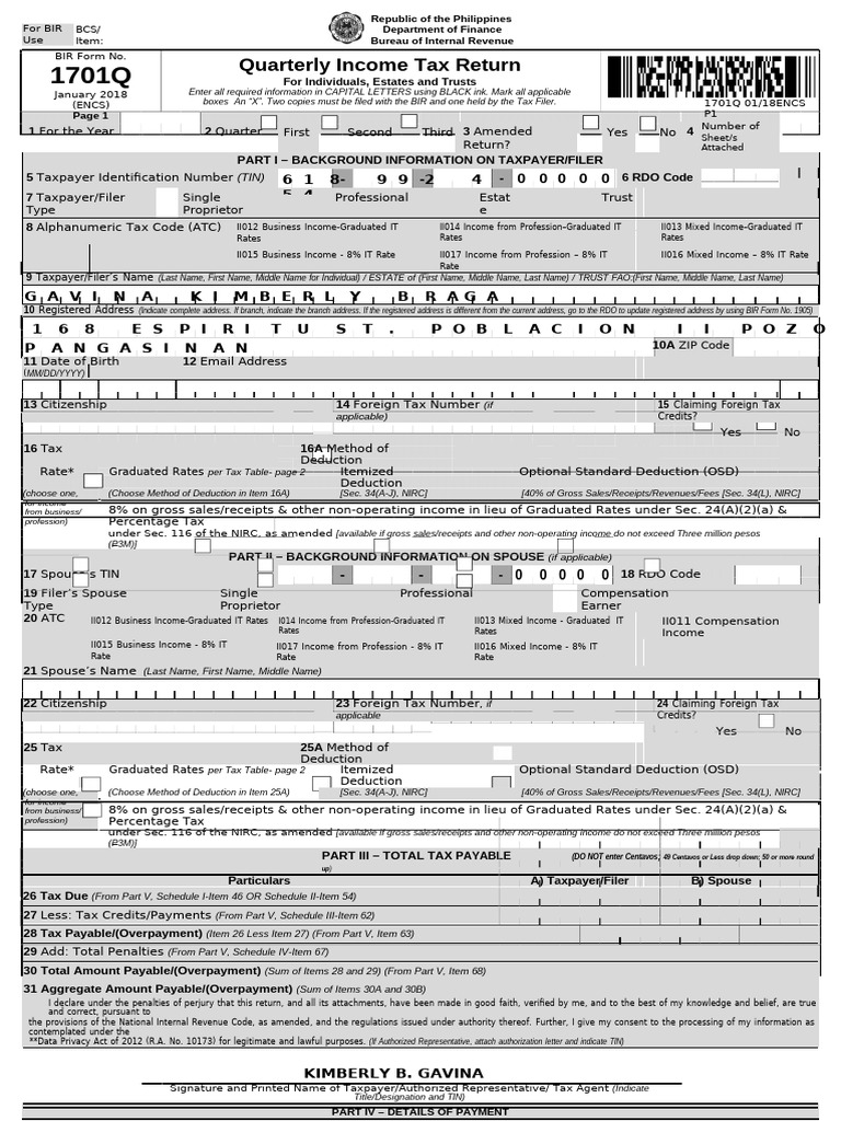 1701Q Jan 2018 Final Rev2 | PDF