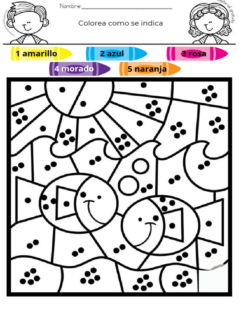 colorea como se indica | PDF