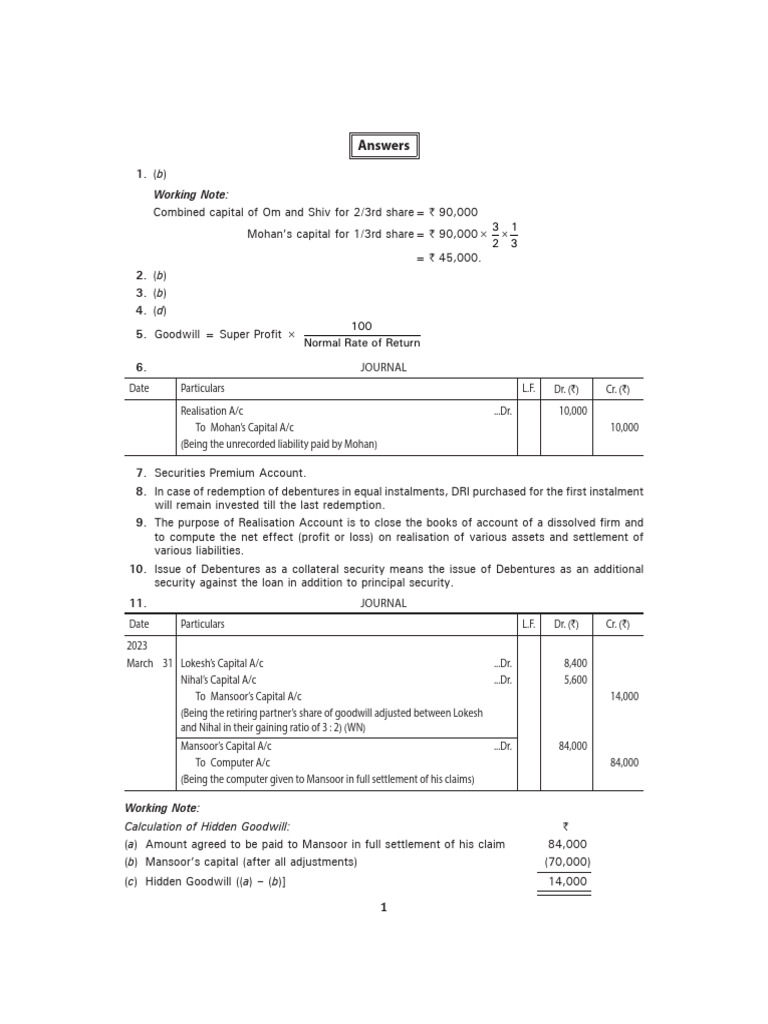 Model Test Paper 2 (Ans.) | PDF