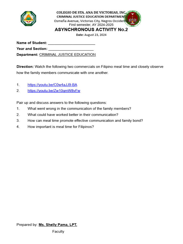 Asynchronous Activity No.2 | PDF