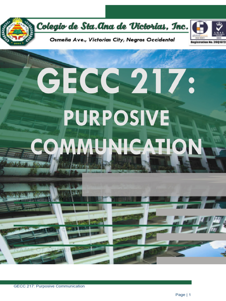 GECC 217 Module Compilation | PDF