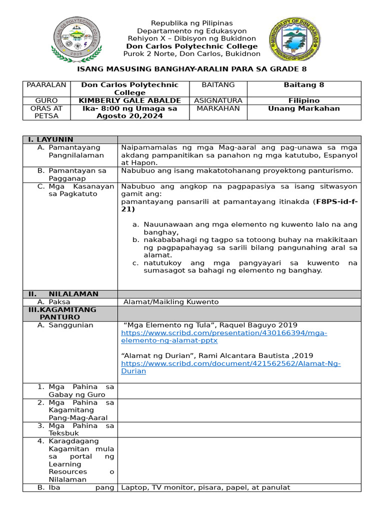 DO 42 LESSON PLAN -DEMO FINAL | PDF