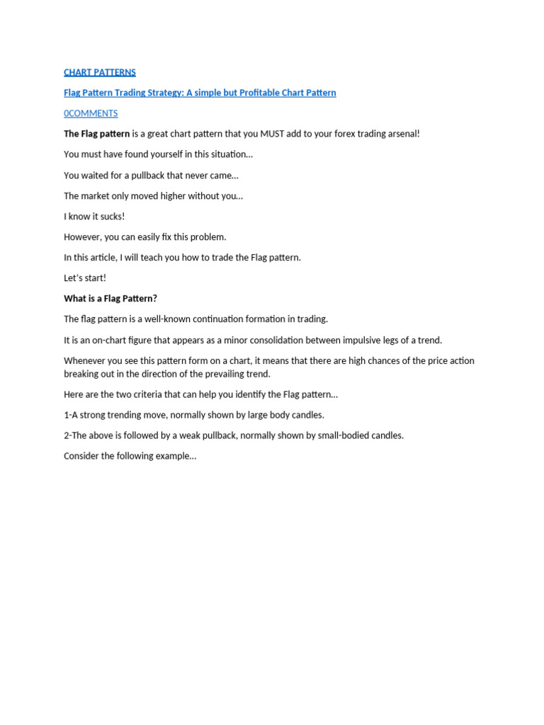 Flag Patterns | PDF