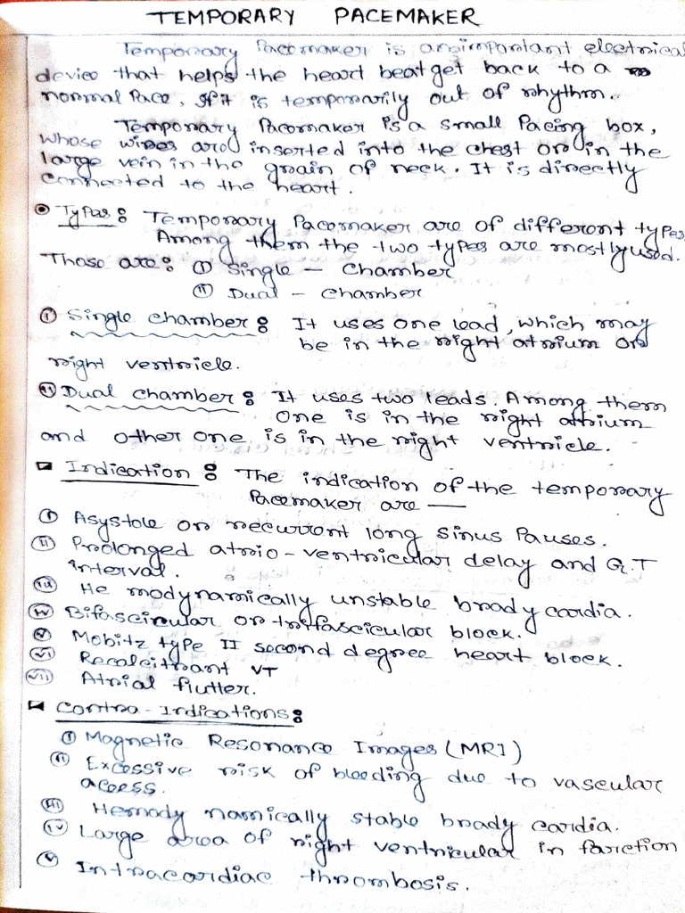 Temporary Pacemaker Pdf