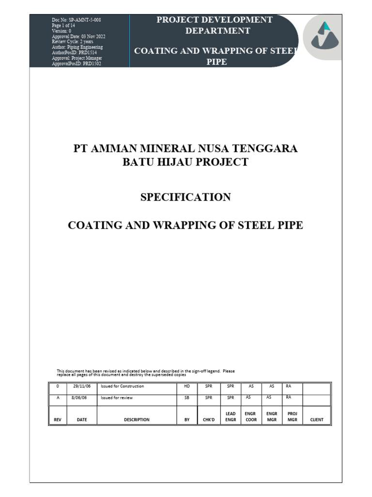Coating and Wrapping of Steel Pipe | PDF